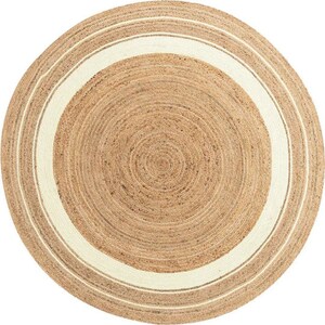 Hand Braided Natural Jute Round Rug for Living Room Decor, Custom Size ...