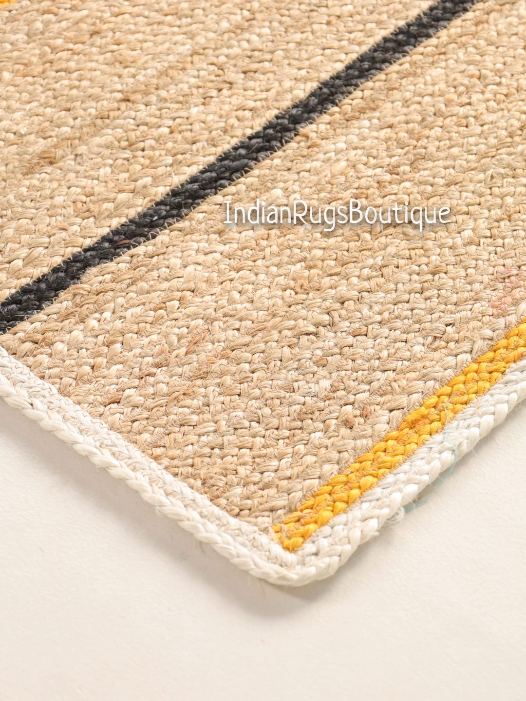 Bohemian Jute Area Rug Custom Sizes Available Natural Jute Rug ...