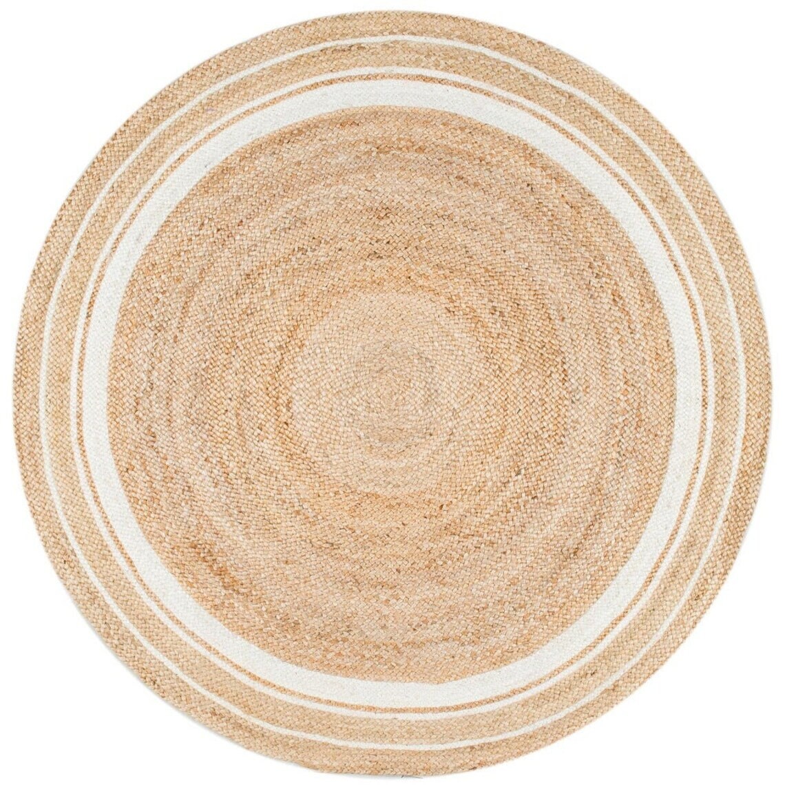 Hand Braided Natural Jute Round Rug for Living Room Decor, Custom Size ...