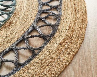 Eco-friendly Natural Braided Round Jute Rug 120cm - Etsy