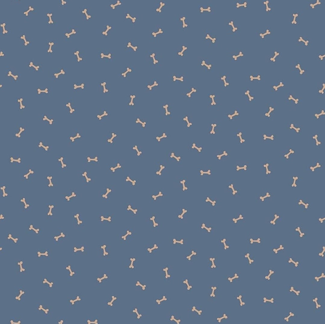 Dear Stella Paws & Reflect Bones Orion Blue Fabric by the Yard - Etsy