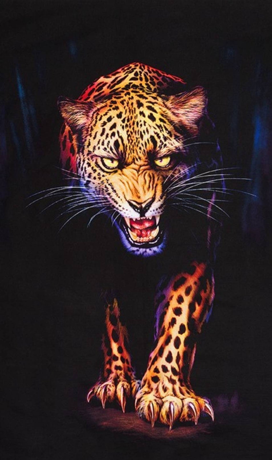 Cheetah Print, Wild Cheetah Digital Print by Robert Kaufman, Large ...