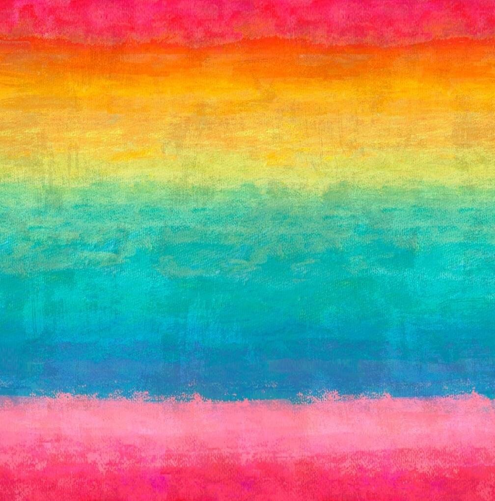 Rainbow Stripe Good Vibes From 3 Wishes by Courtney Morgenstern Cotton ...