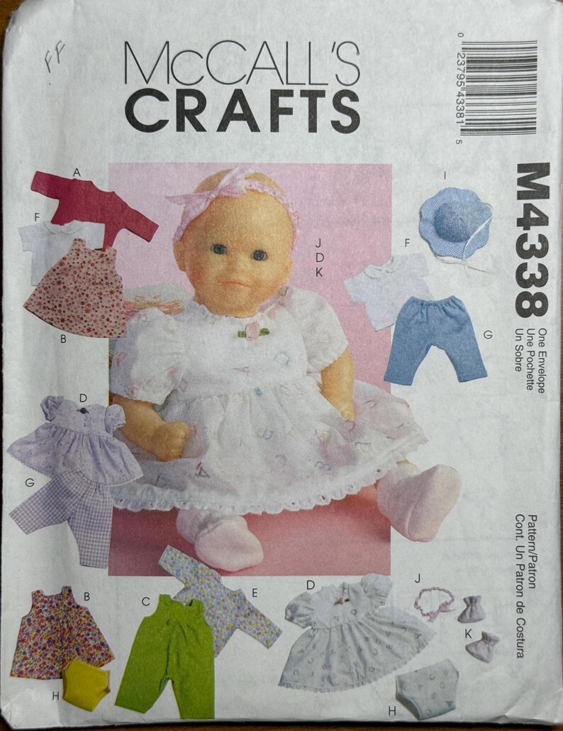 Sewing Patterns for Doll Clothes for Various Sizes of Baby Dolls ...