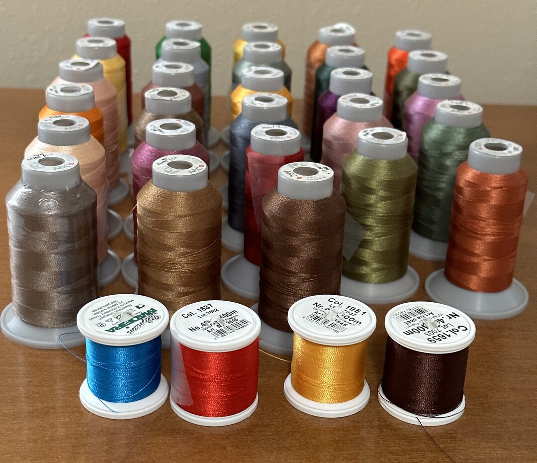 Embroidery Thread 28 Spools ARC and 4 Spools Madeira Polyester - Etsy