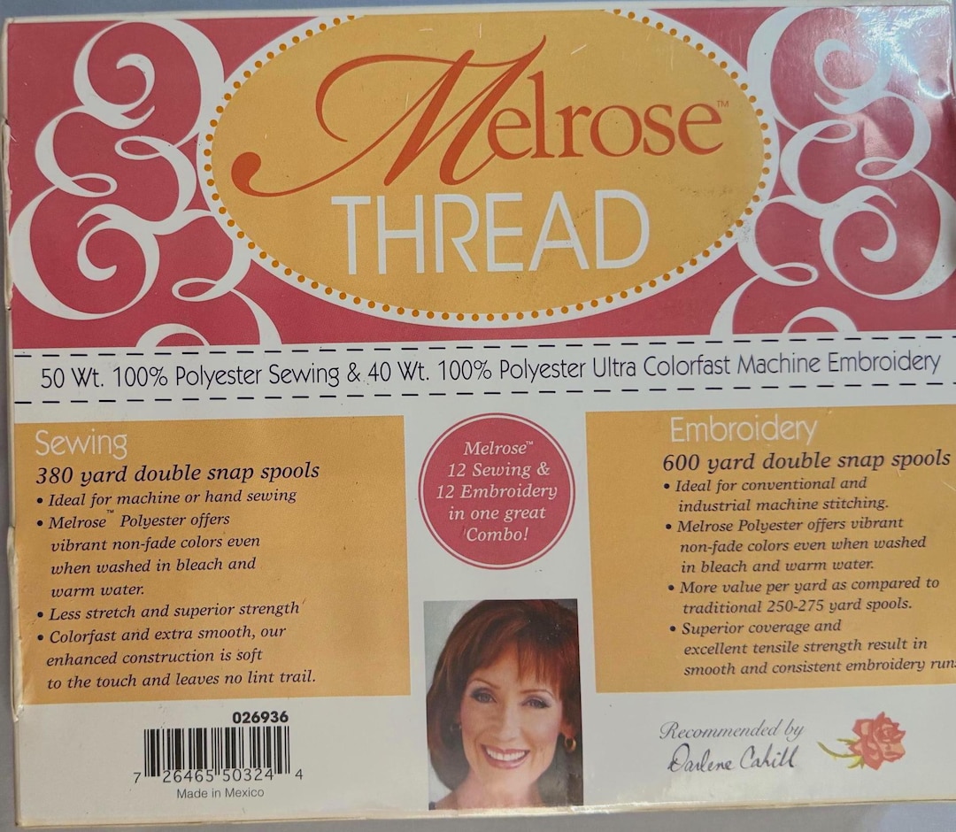 Melrose Thread 24 Spools - 12 - 50wt. Sewing & 12 - 40wt. Machine ...