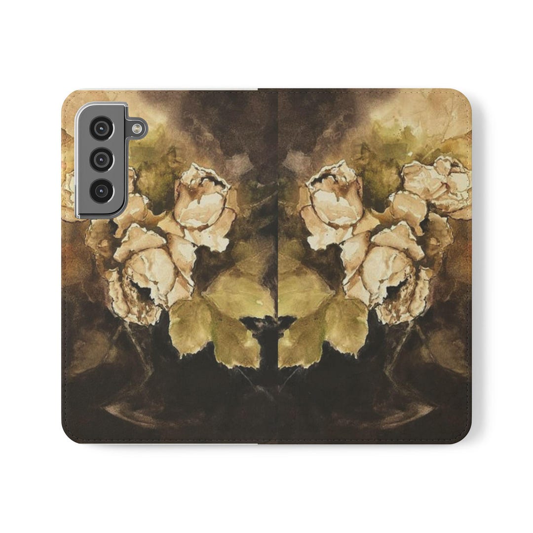 Flip Cases, Watercolor Roses Cell Phone Cover, Floral Phone Protector ...
