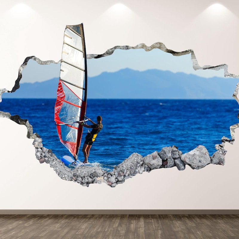 Windsurfing Decal - Etsy