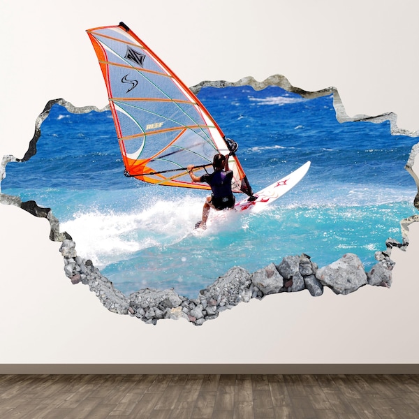 Windsurfing Decal - Etsy