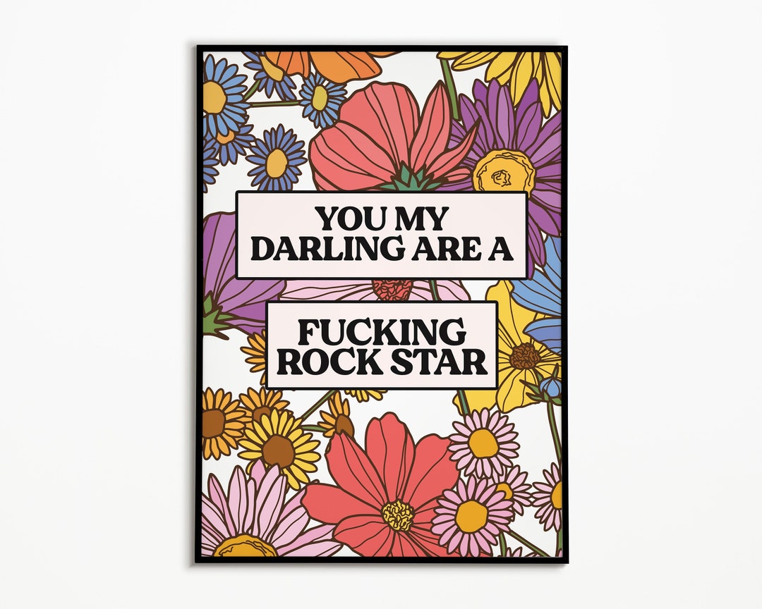 YOURE A ROCKSTAR Funny Offensive Wall Art C U Next Tuesday - Etsy