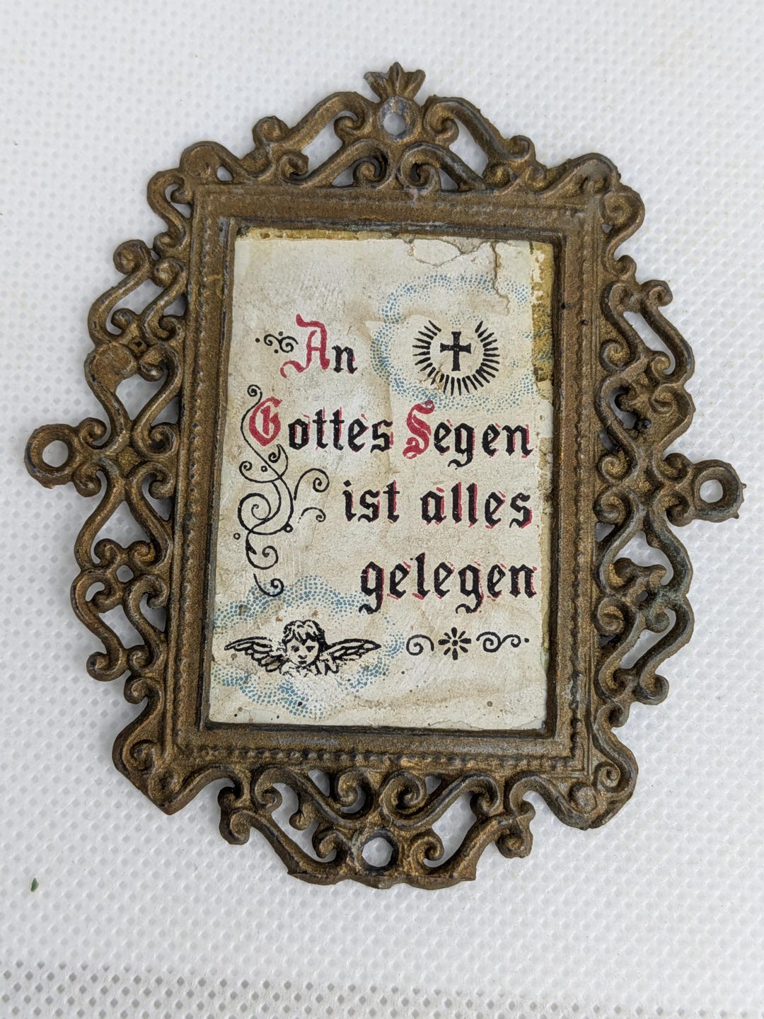 Antique Dollhouse Artwork German Blessing Jugendstil Ornate Frame - Etsy