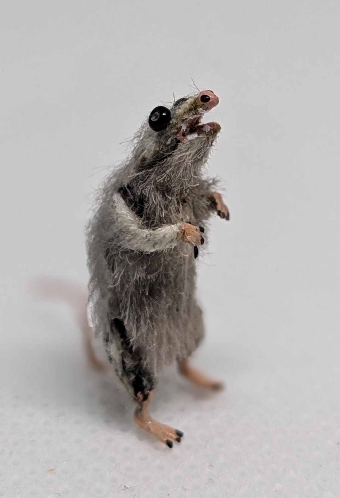 Antique German Mohair Rat / Mouse Miniature - Pre-war Dollhouse Pet ...