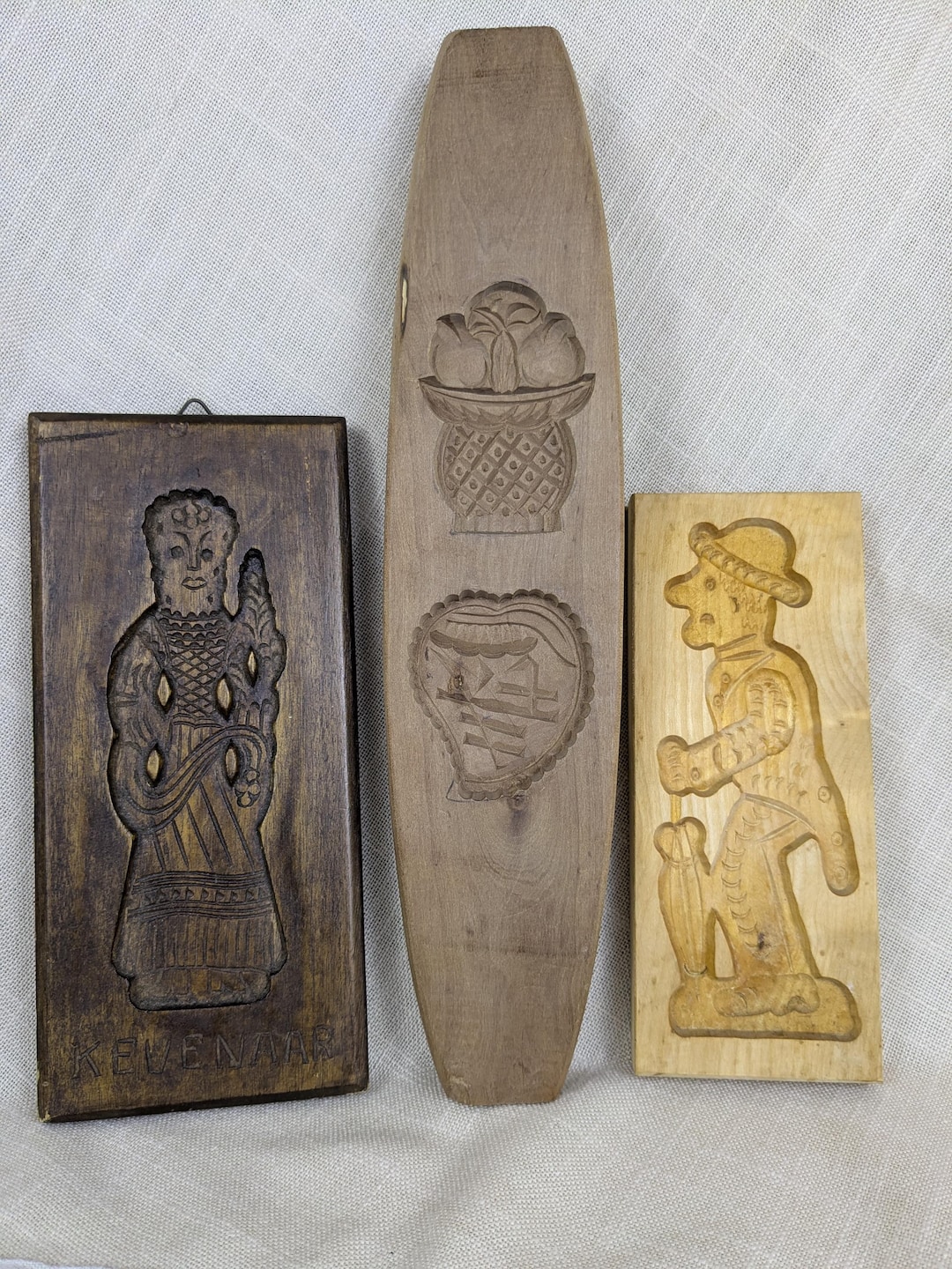 Vintage Gingerbread Wood Cookie Molds Classic Folk Art Designs for ...