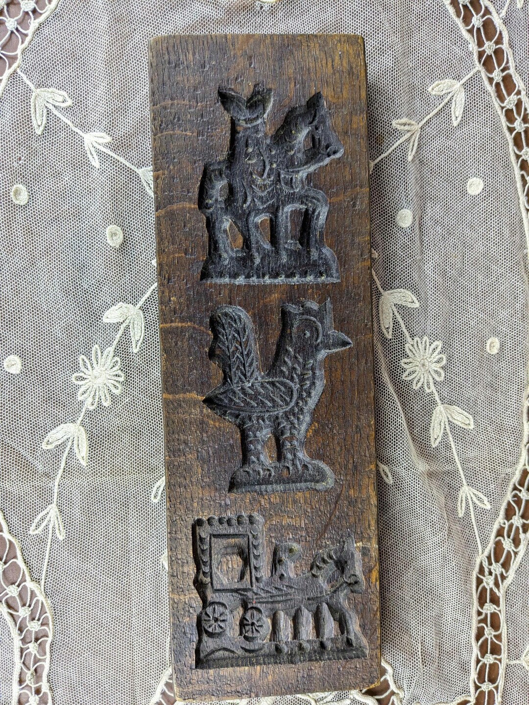 Antique German Springerle Cookie Mold: 19th Century Folk Art Horse ...