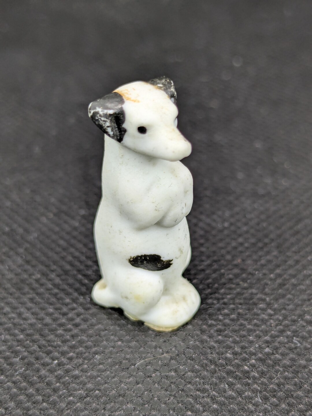 Antique Miniature Bisque Dog Figurine - Victorian Dollhouse Pet ...