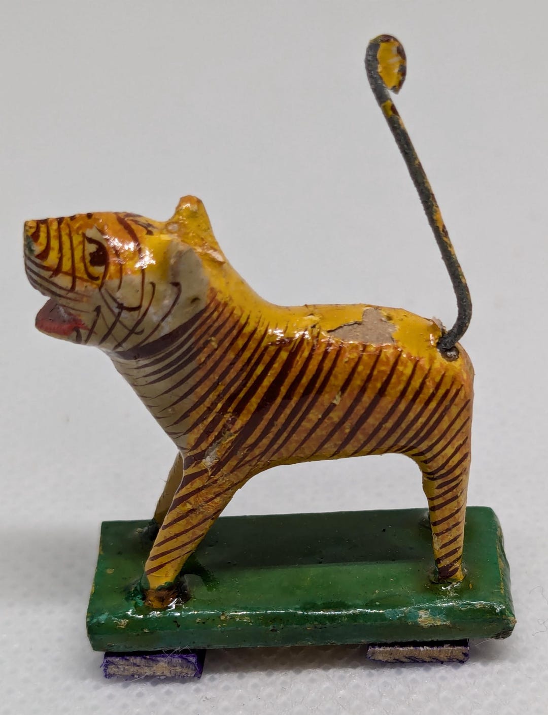 Antique German Miniature Tiger Pull Toy, Victorian Dollhouse (1:12 ...