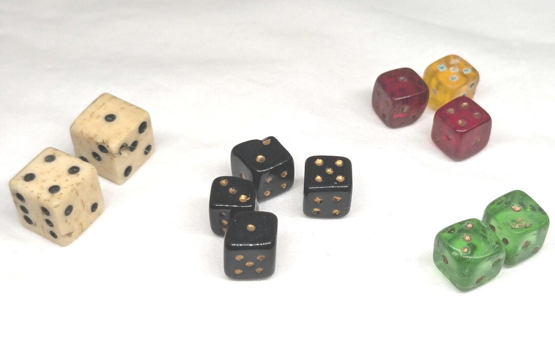Antique Miniature Dice Sets: Victorian Art Deco Dollhouse Gaming - Etsy