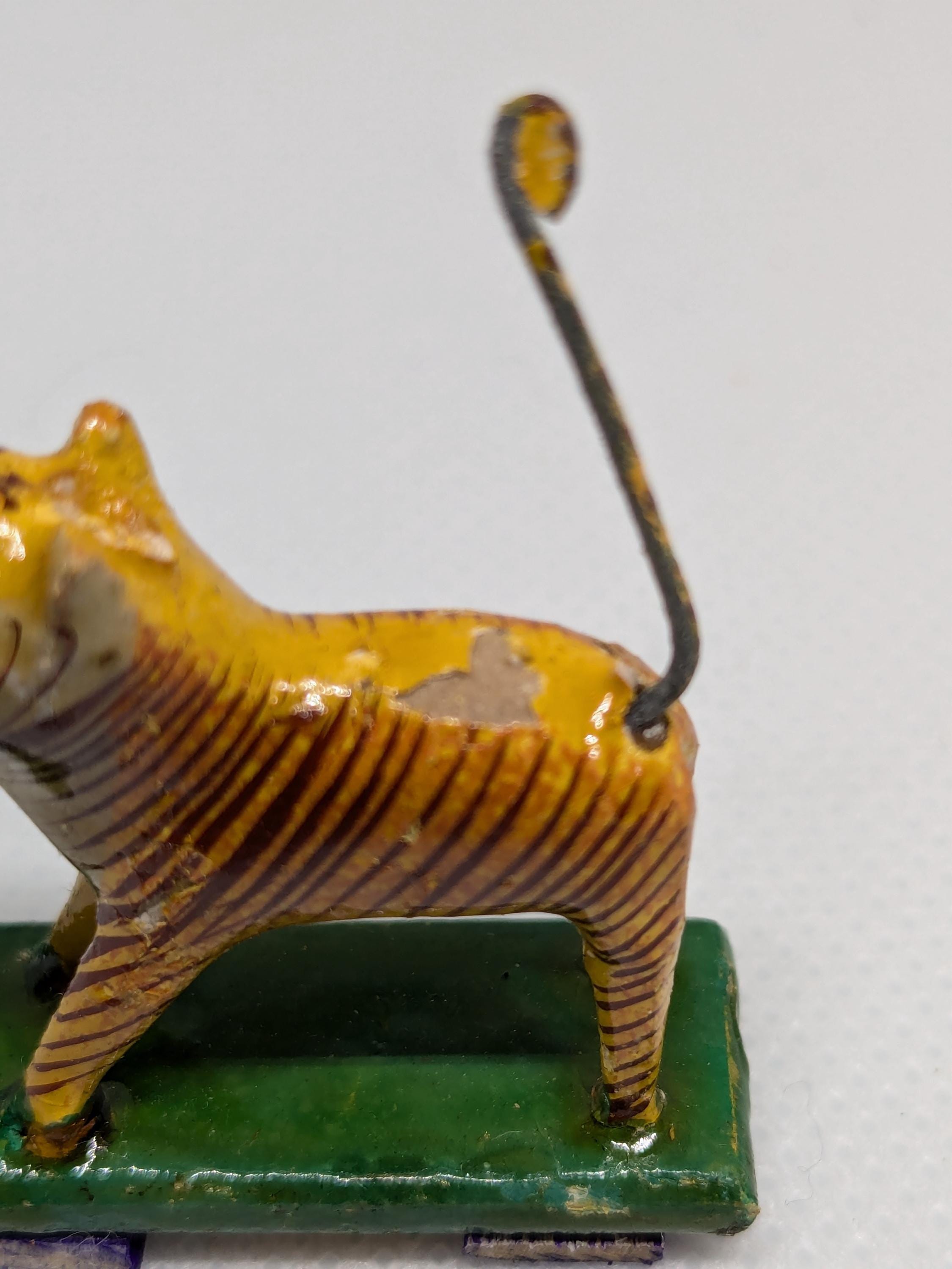 Antique German Miniature Tiger Pull Toy, Victorian Dollhouse (1:12 ...