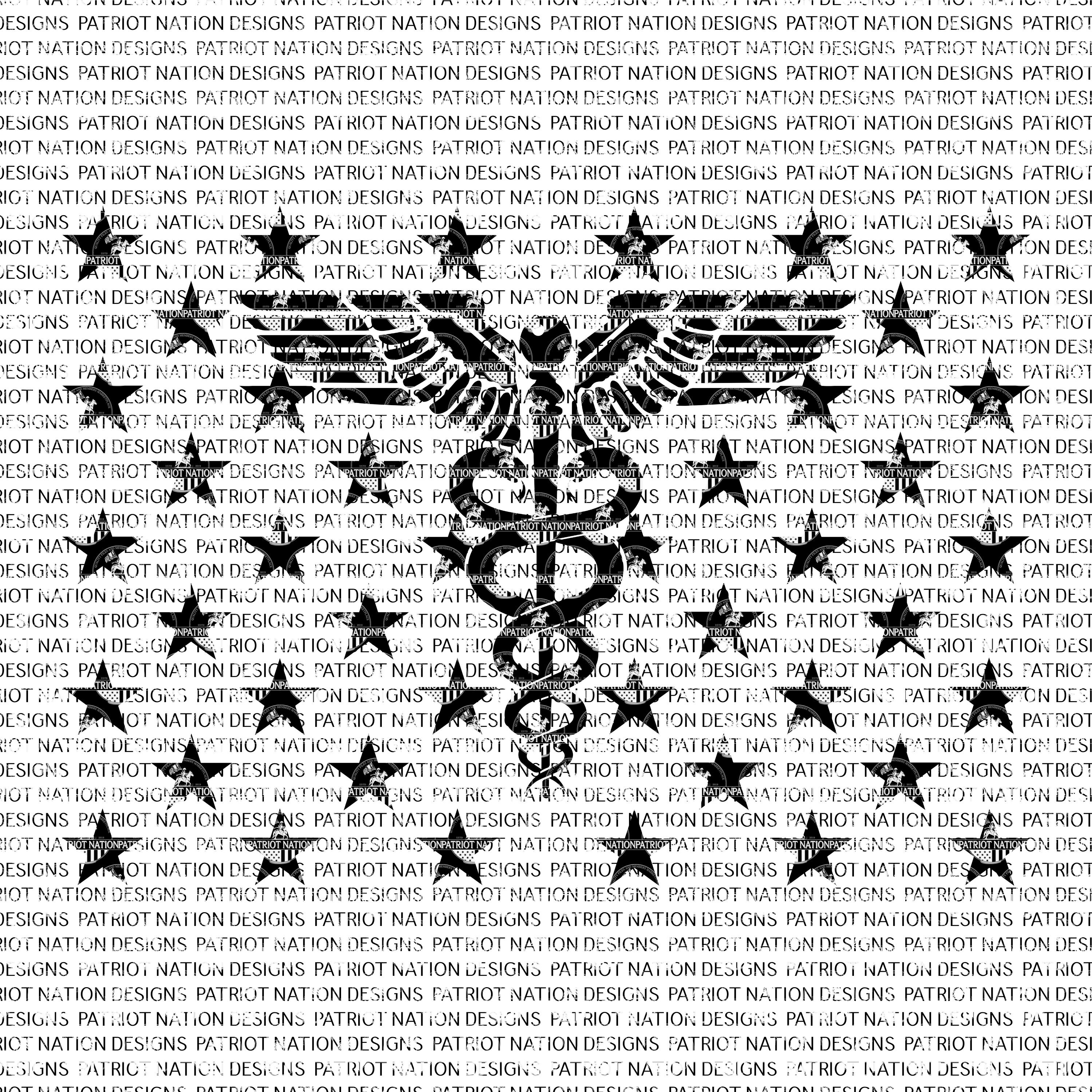Caduceus Flag Union - SVG - Etsy