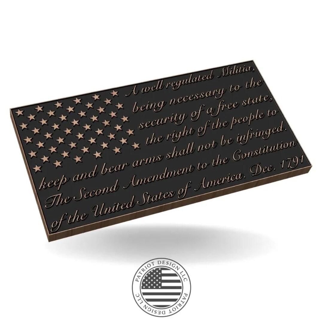 2nd Amendment Text Flag 2 - SVG File for CNC, Laser, Vinyl Machines ...