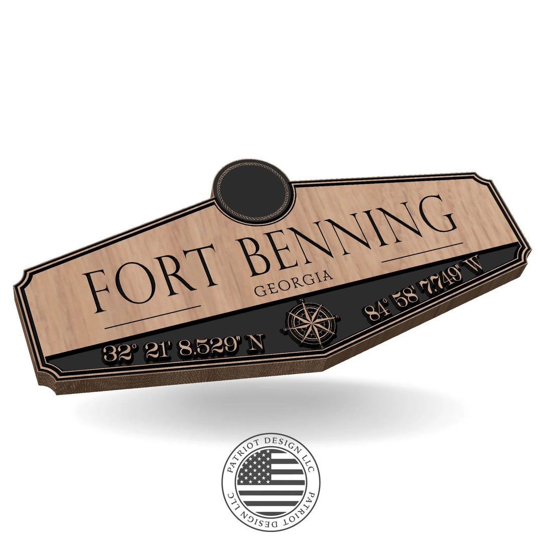 Fort Benning GA With Coordinates - SVG - Etsy