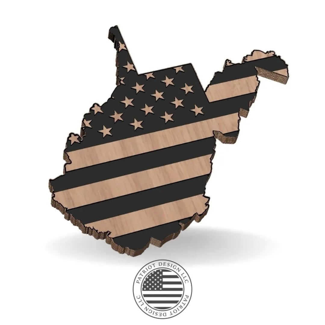 West Virginia Shaped Flag - SVG - Etsy