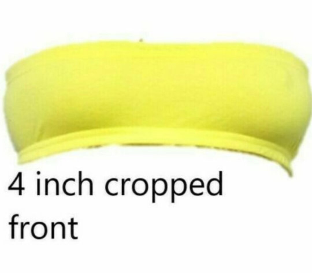Yellow Boob Tube Crop Top Women's Strapless Sleeveless - Etsy