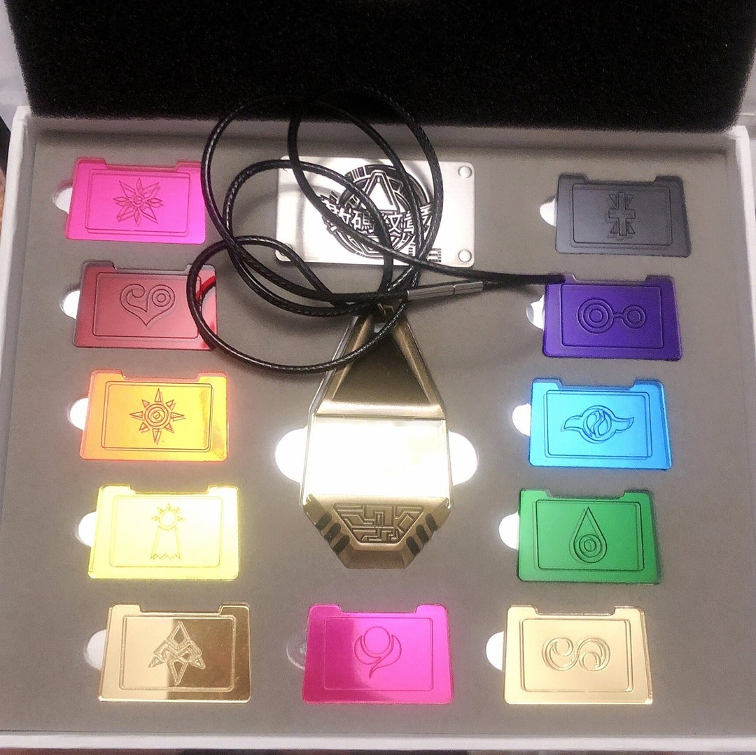 Digimon Tag and Crests Necklace Set and Digivice Airpods Case - Etsy