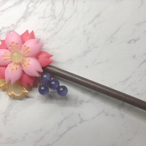 Tomoe and Nanami Pink Sakura Flower and Butterfly Cat Eye and Jade Hair ...