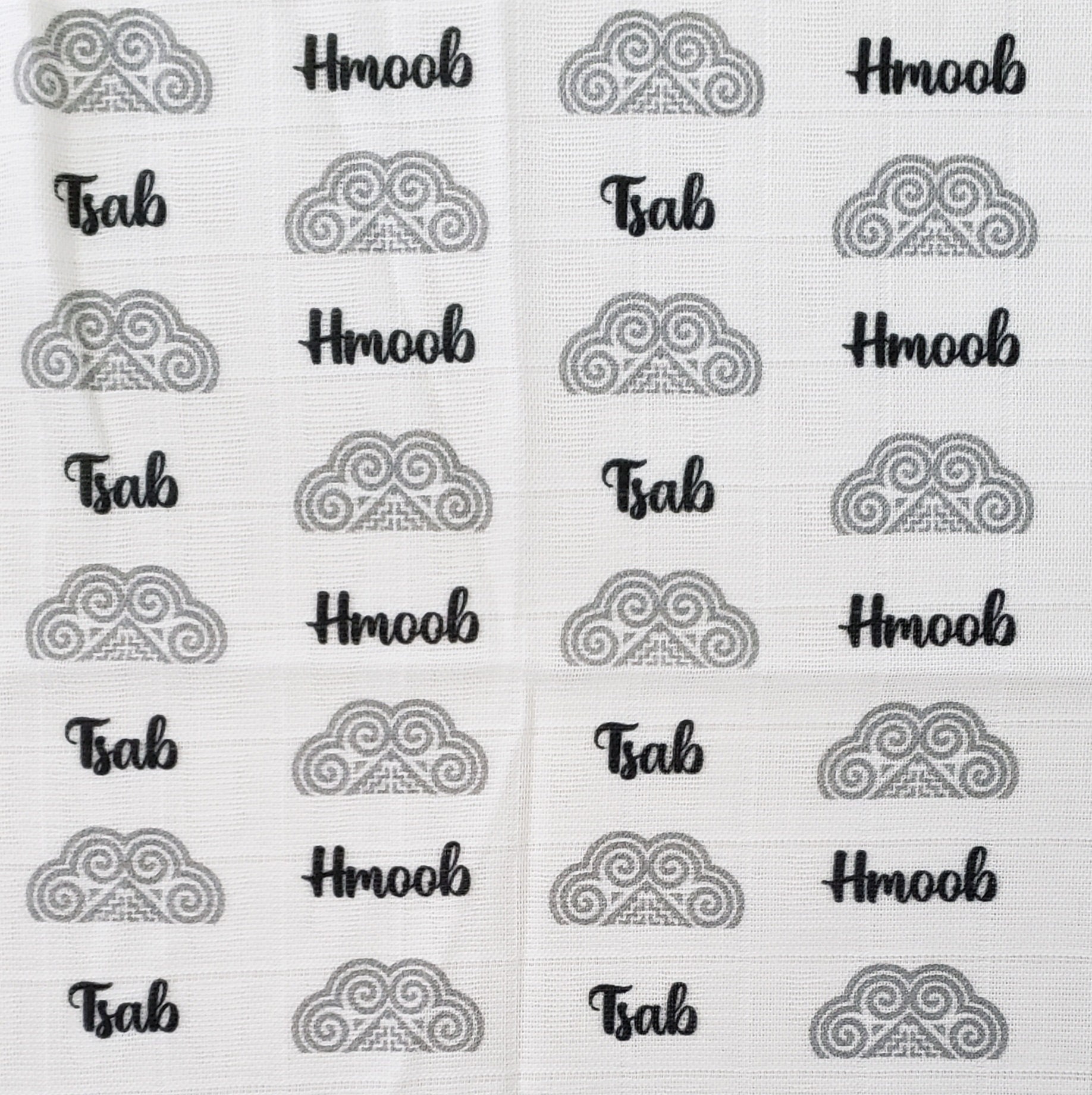 6pc Bundle Half EF Hmong Print Double Gauze Swaddle Blanket, Burp Cloth ...