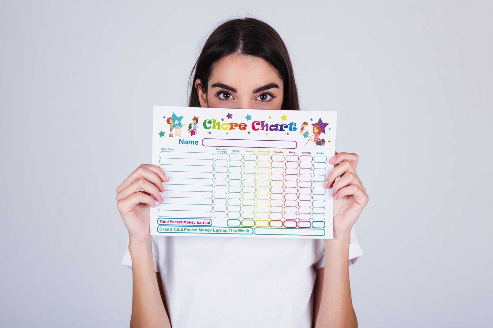Printable Chore Chart for Kids, Reward System, Responsibility Chart ...