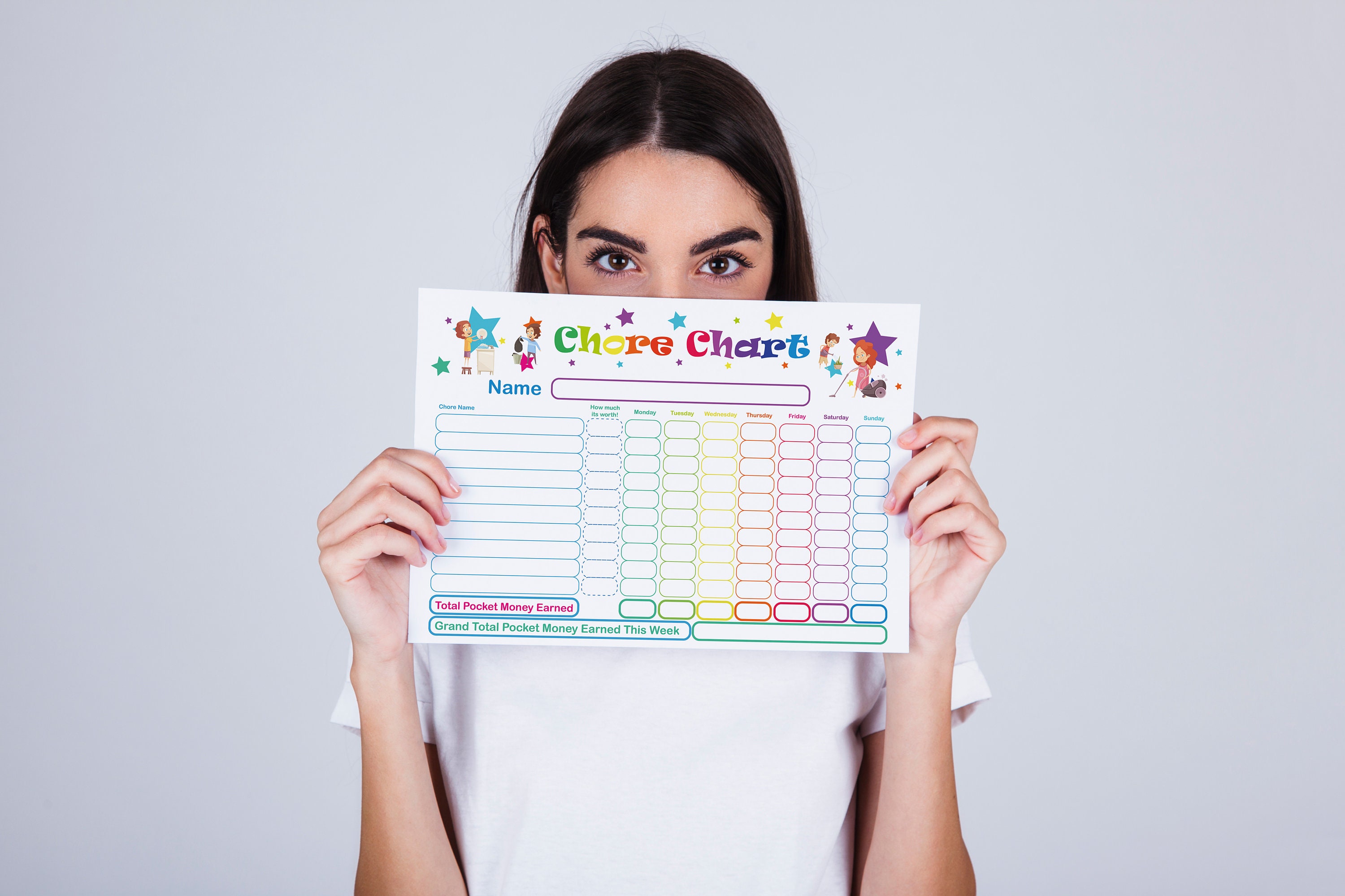 Printable Chore Chart for Kids, Reward System, Responsibility Chart ...