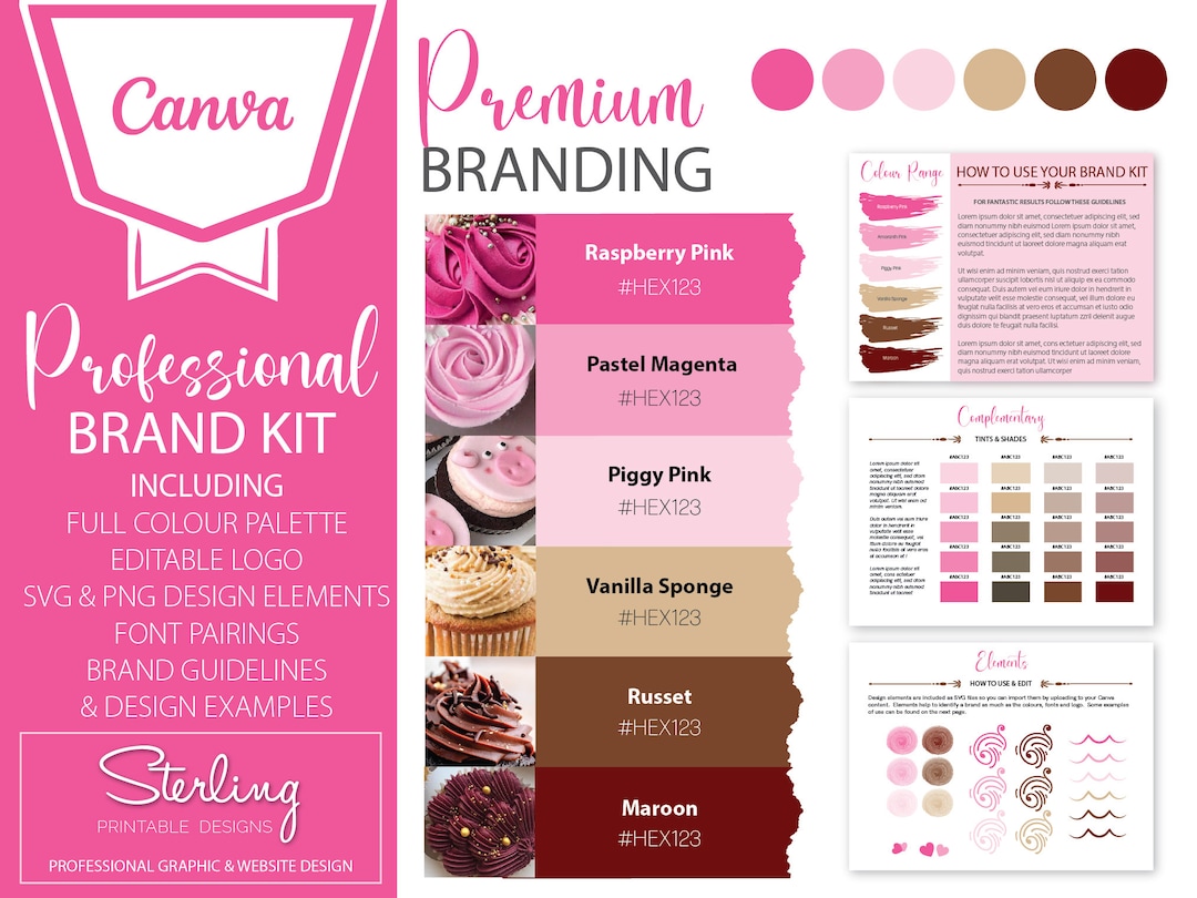 Bakery Brand Kit, Bakery Business Branding, Brand Kit, Bakery Brand ...