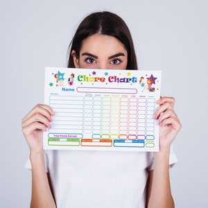 Printable Chore Chart for Kids, Reward System, Responsibility Chart ...