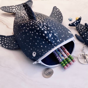PREORDER Whale Shark PENCIL CASE, Spotted, Zipper Pouch, Marine, Ocean ...