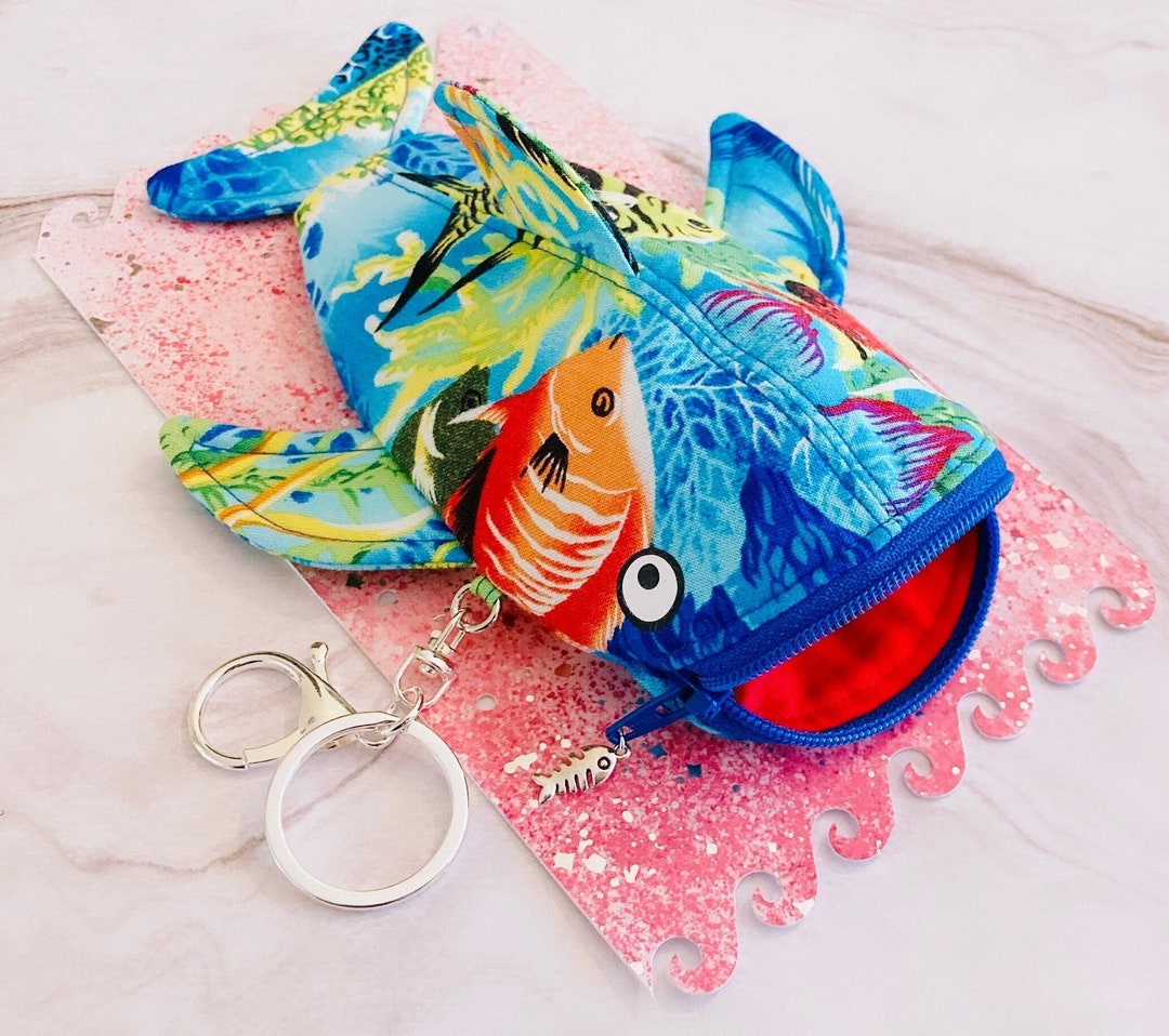 Aqua Sea Whale Shark, Whale Shark Purse, Medium Tropical Fish Zipper ...