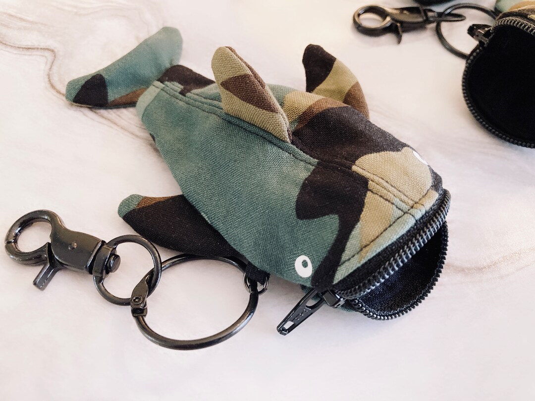 Baby Camo Whale Shark, Camouflage Whale Keychain, Fishing Keychain ...