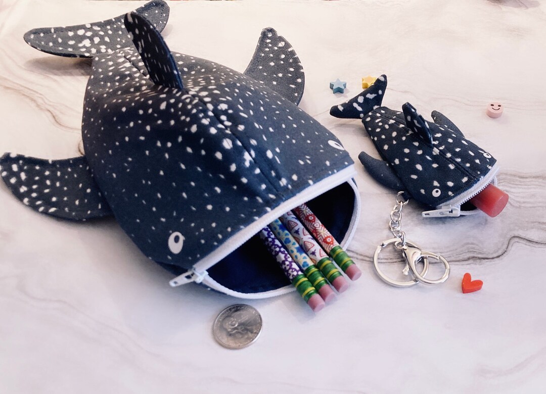 PREORDER Whale Shark PENCIL CASE, Spotted, Zipper Pouch, Marine, Ocean ...