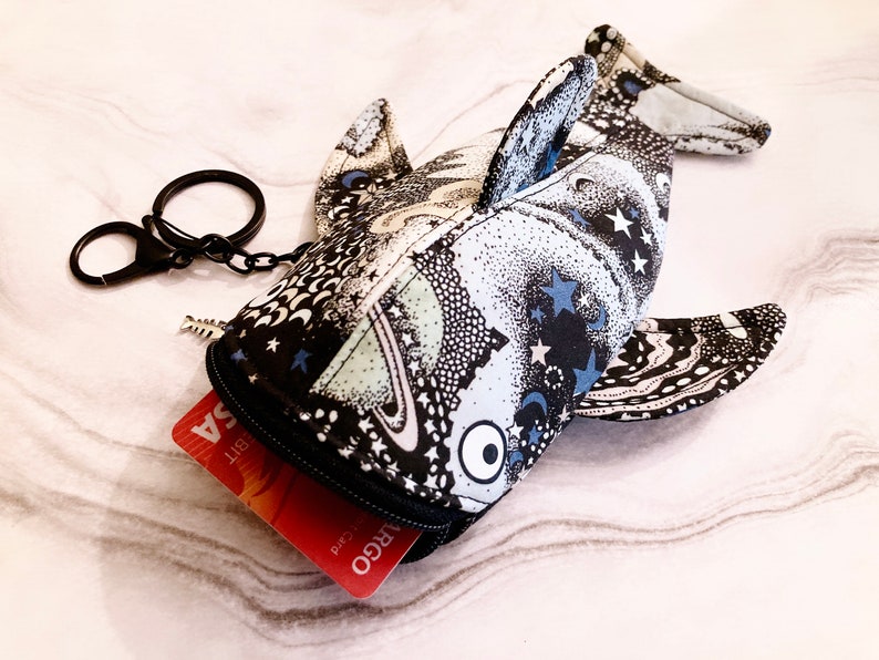 Rare Starry Night Whale Shark Keychain Wallet - Etsy