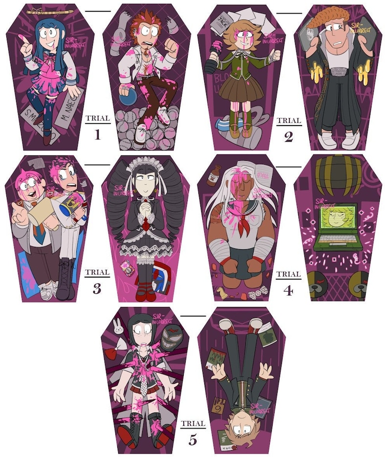 Danganronpa 1 Trigger Happy Havoc Class Trial Double-sided - Etsy