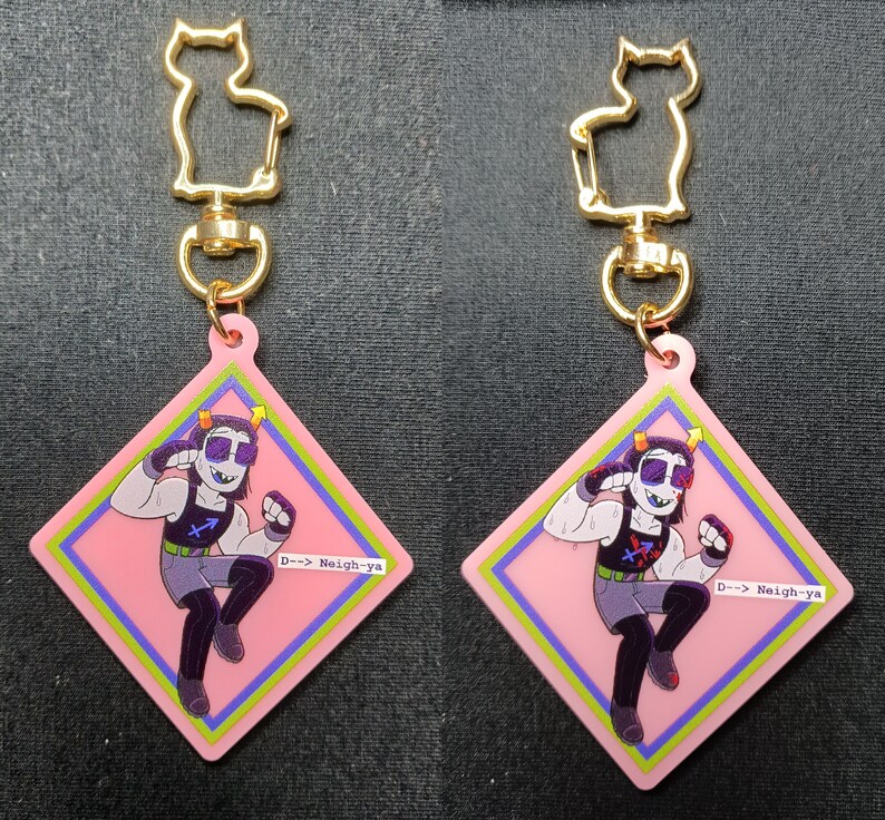 Homestuck Meowrails Nepeta and Equius Acrylic Charms - Etsy