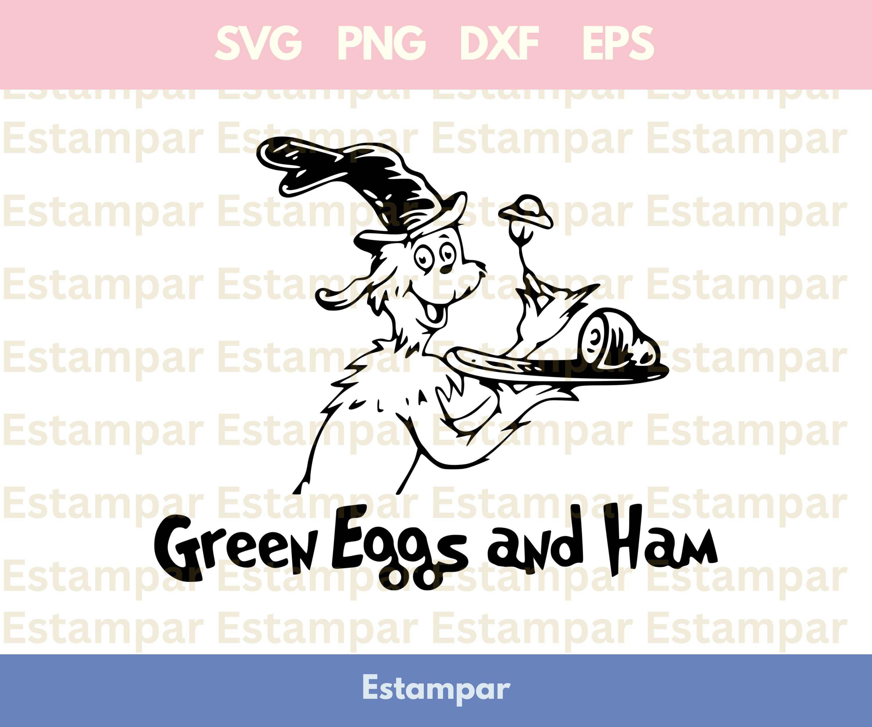 Cat in the Hat Svg, Eggs and Ham Svg, Cute Cat in the Hat Svg, Teacher ...