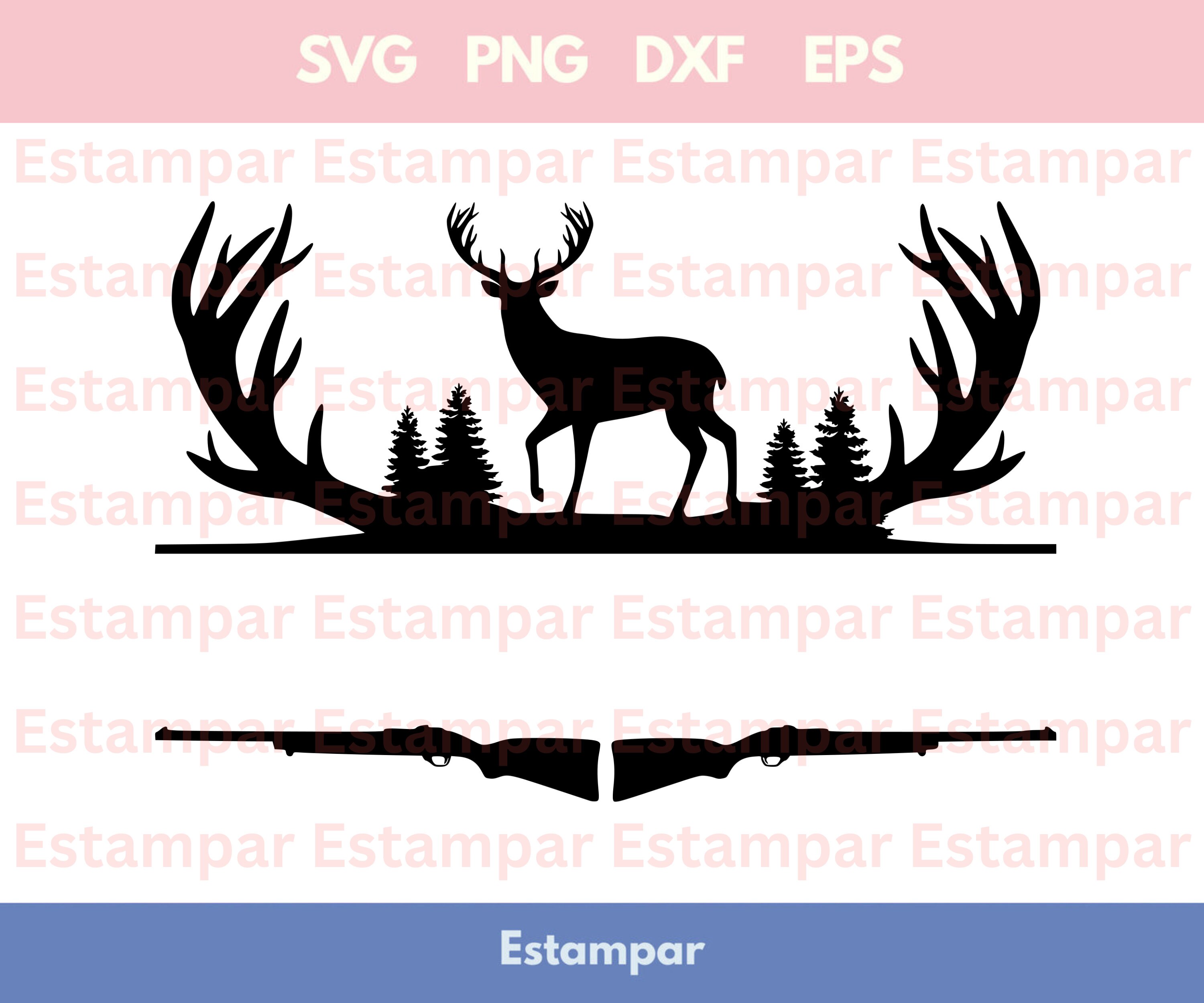 Deer Hunting Frame SVG, Deer Name Frame Svg, Hunt Svg, Hunter Svg ...