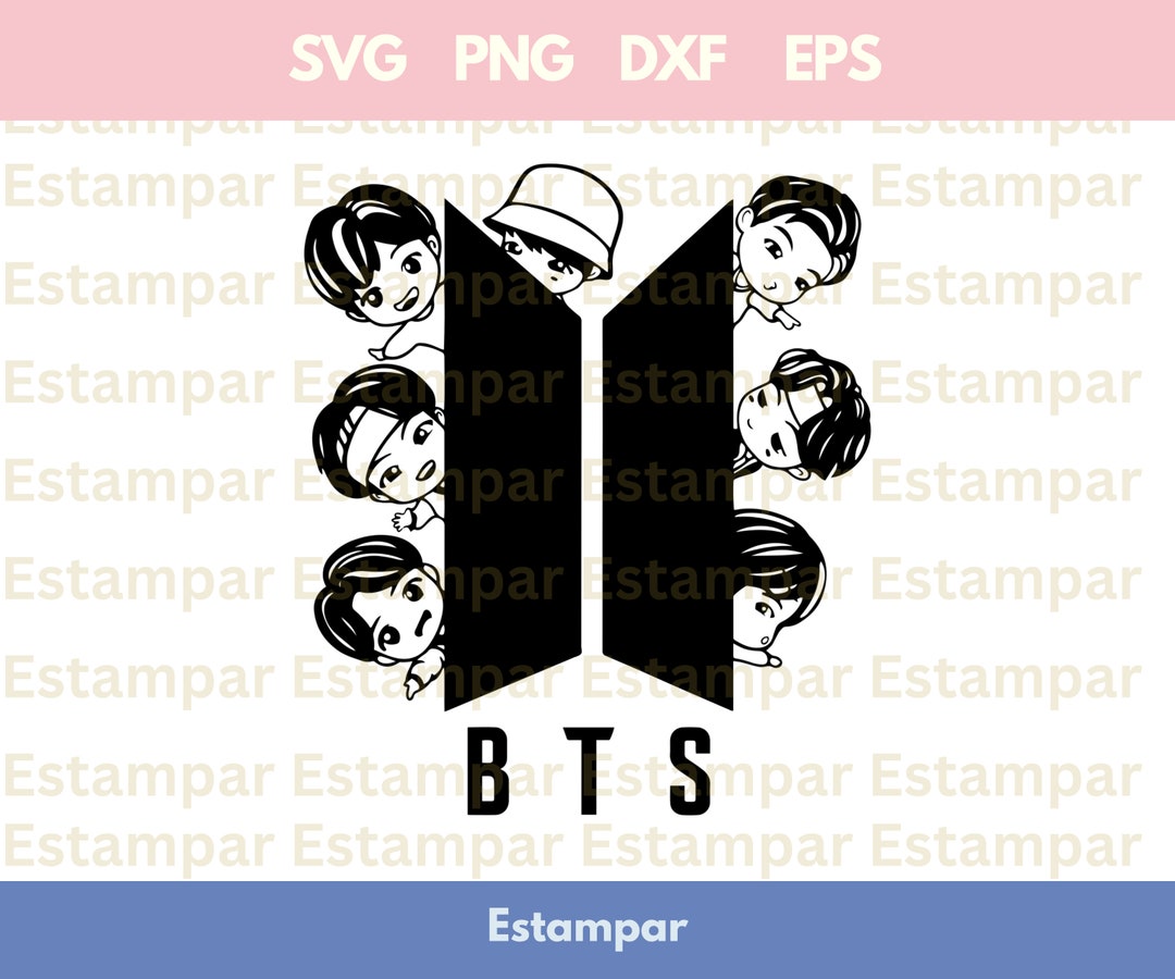 BTS Svg, Kpop Star Svg, Clean Cut Svg File, BTS Silhouette Logo SVG - Etsy