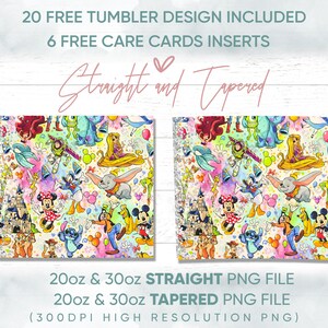 Cartoon Characters 20oz Skinny Tumbler Sublimation Png, Anime Cartoon ...