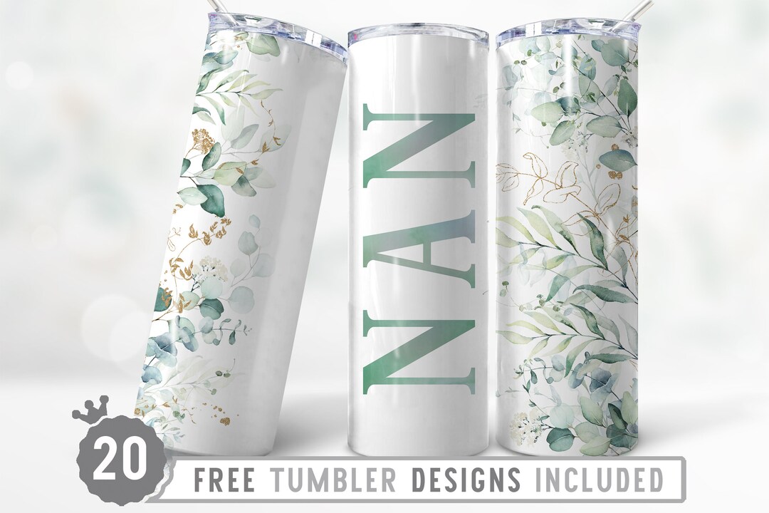 20oz Nan Skinny Tumbler Sublimation Png, Mom, Mother Day, Roses ...