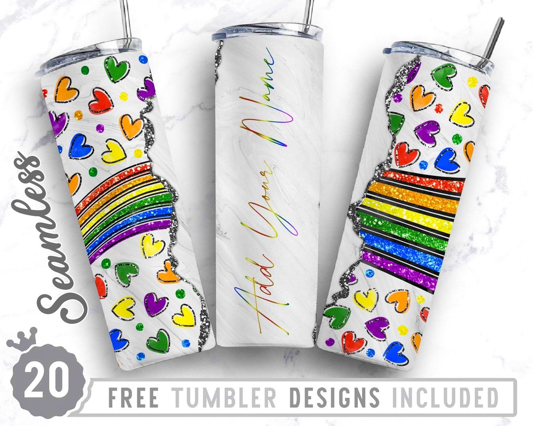 Bundle 20oz Skinny Tumbler Design Sublimation Template Pride, Pride Png ...