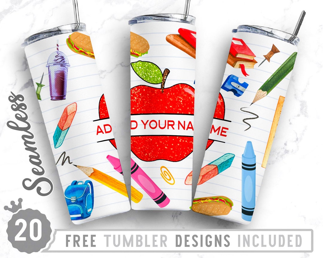 20oz Skinny Tumbler Design Sublimation Template Teacher, Teacher Life ...