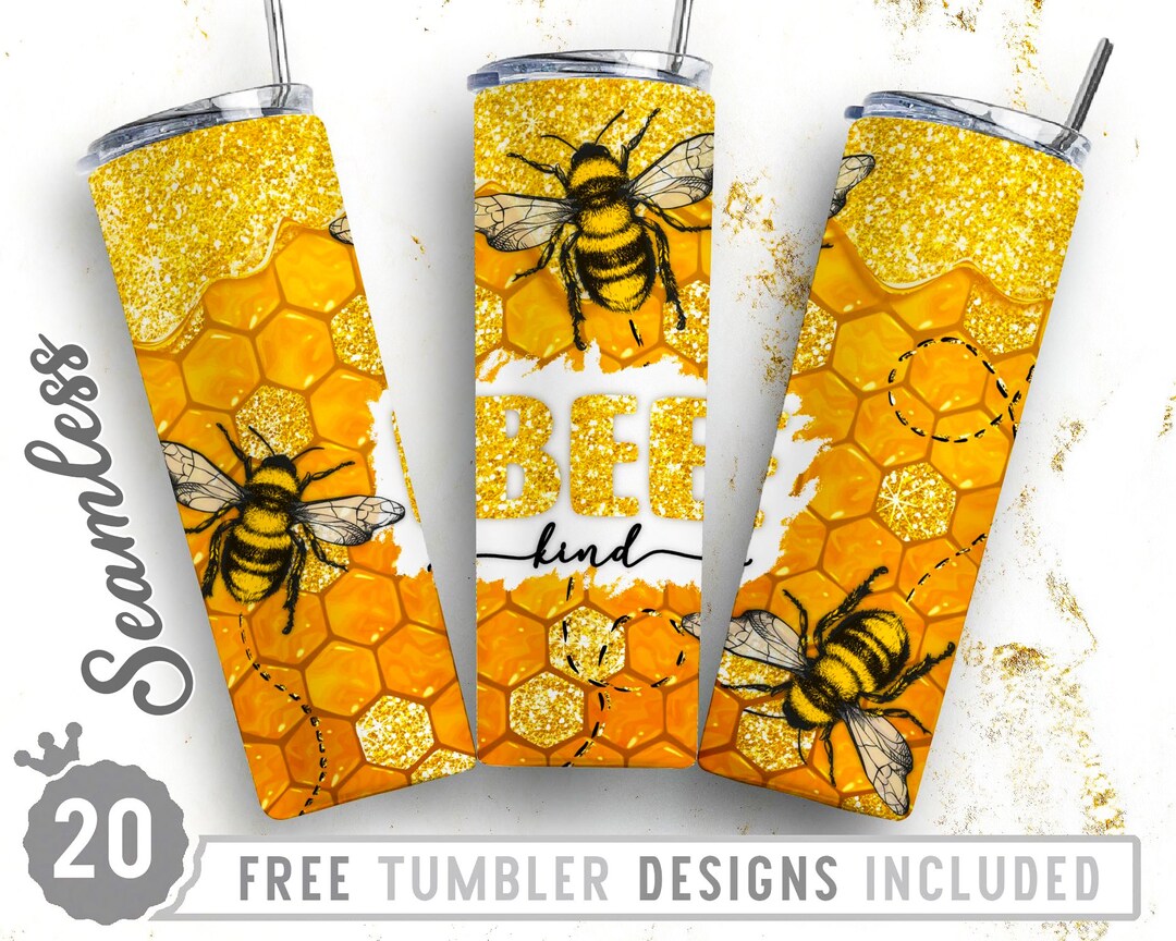 Bee 20oz Skinny Tumbler Wrap Design, Gifts for Women, Honey Bee, Hive ...