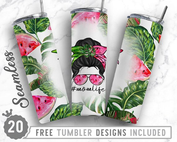 Watermelon 20oz Skinny Tumbler Wrap Design Pngfruitmom - Etsy